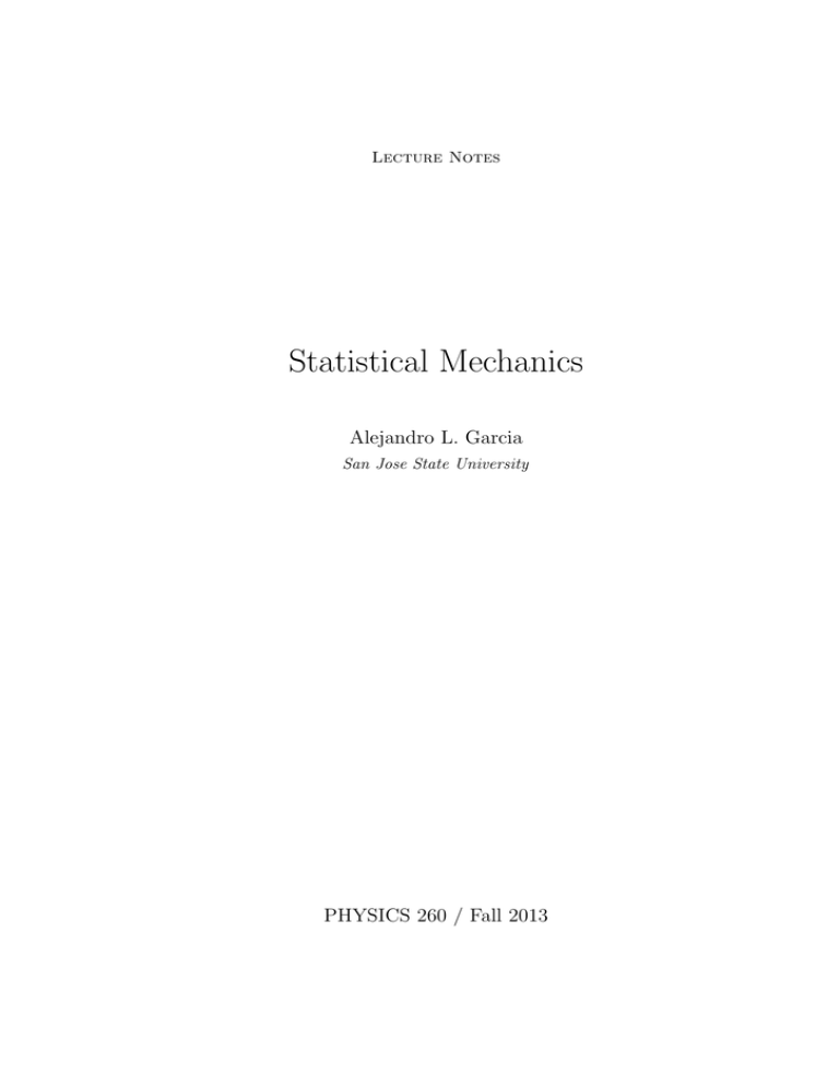 Statistical Mechanics