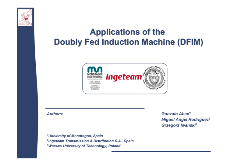 DFIM Applications in Wind Energy Systems