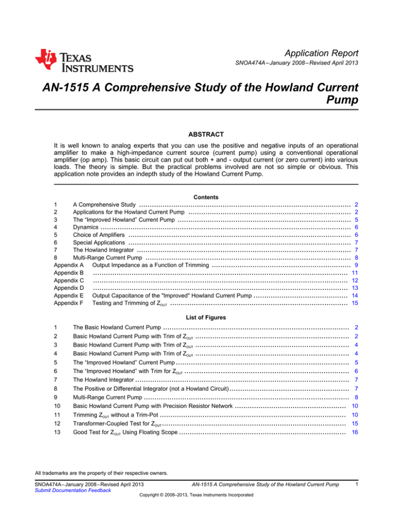 Howland Current Pump: Comprehensive Study & Applications