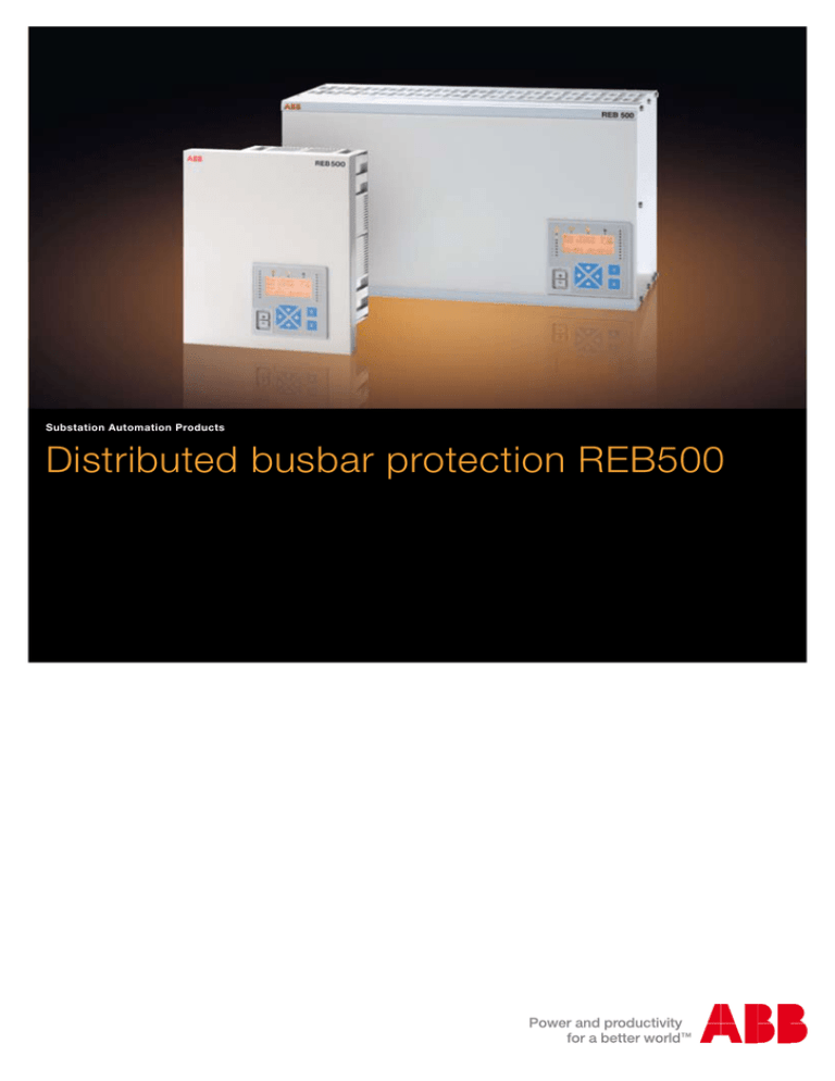 REB500 Busbar Protection System | ABB Product Brochure