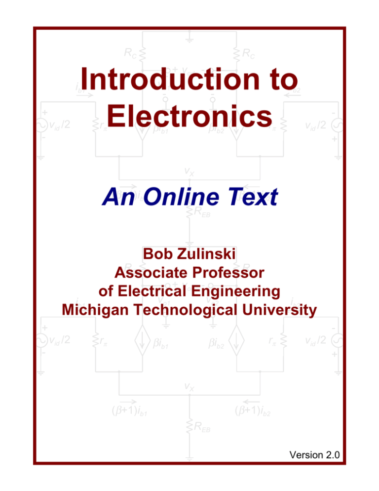 Introduction to Electronics Textbook
