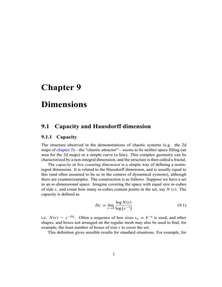 Chapter 9 Dimensions