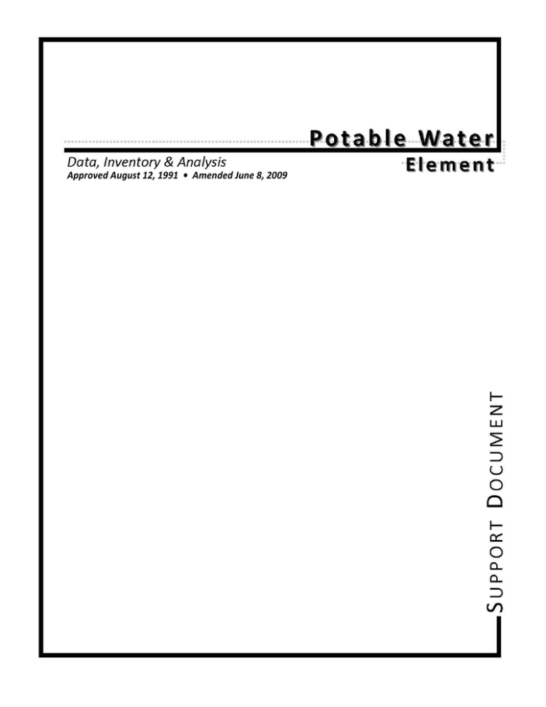 Potable Water Support