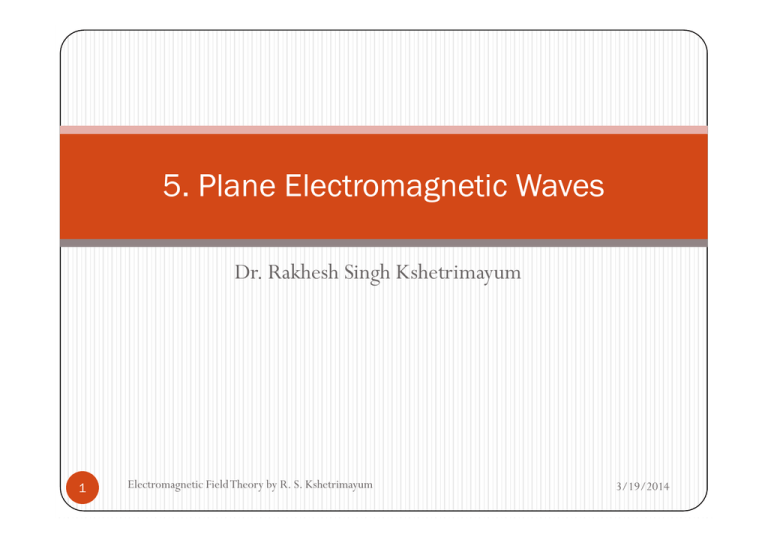 Plane Electromagnetic Waves: Properties & Polarization