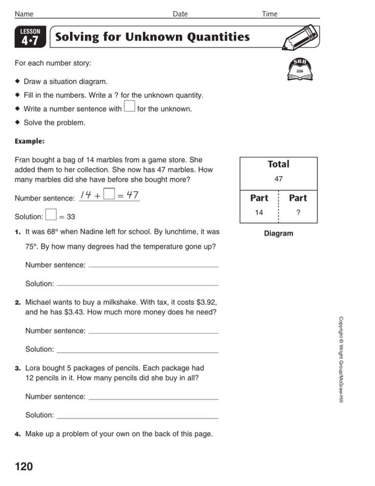 4 7 Solving for Unknown Quantities