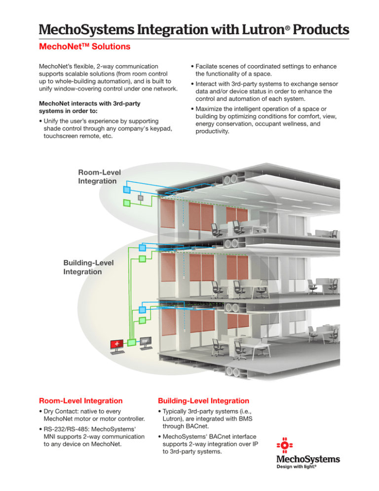 MechoSystems & Lutron Integration: MechoNet Solutions