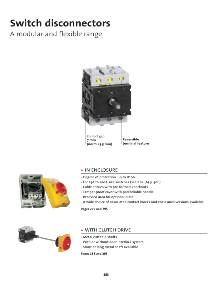 Switch disconnectors