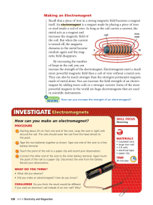 Activity sheet electromagnet