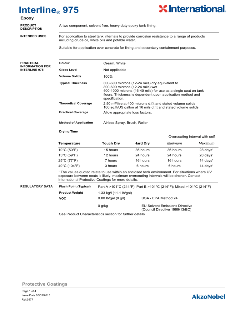 Interline® 975 - Protective Coatings | International Paint