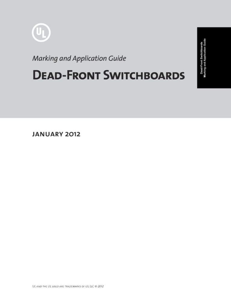 Dead-Front Switchboard Marking & Application Guide