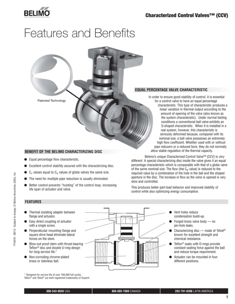 Belimo CCV: Characterized Control Valves Features & Benefits