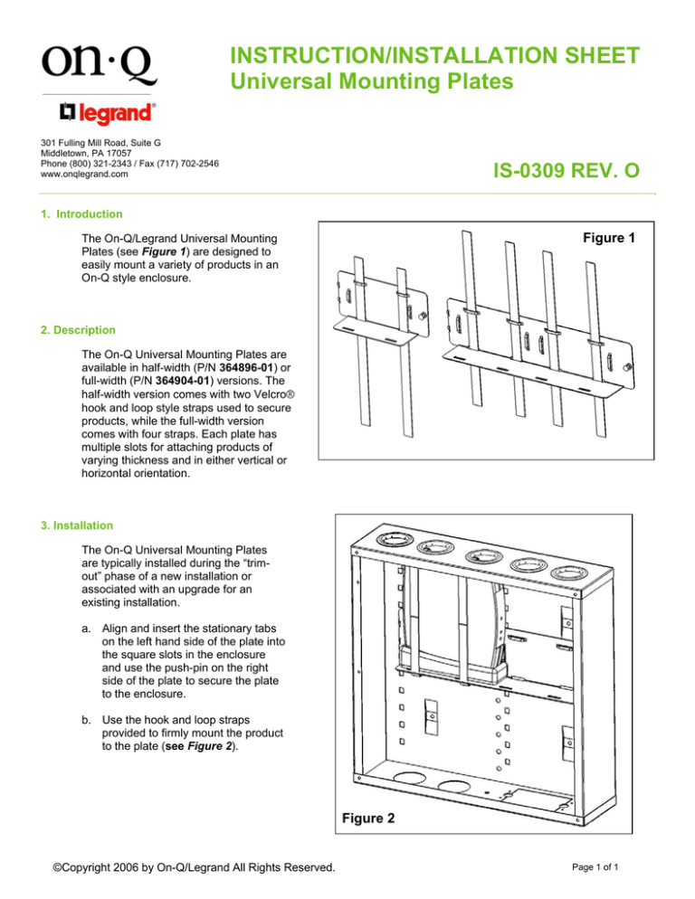 Universal Mounting Plates