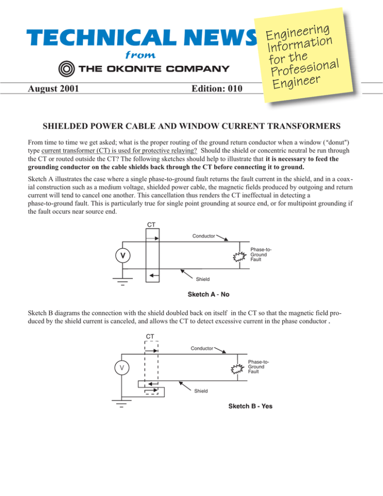 Shielded Power Cable & Current Transformer Grounding