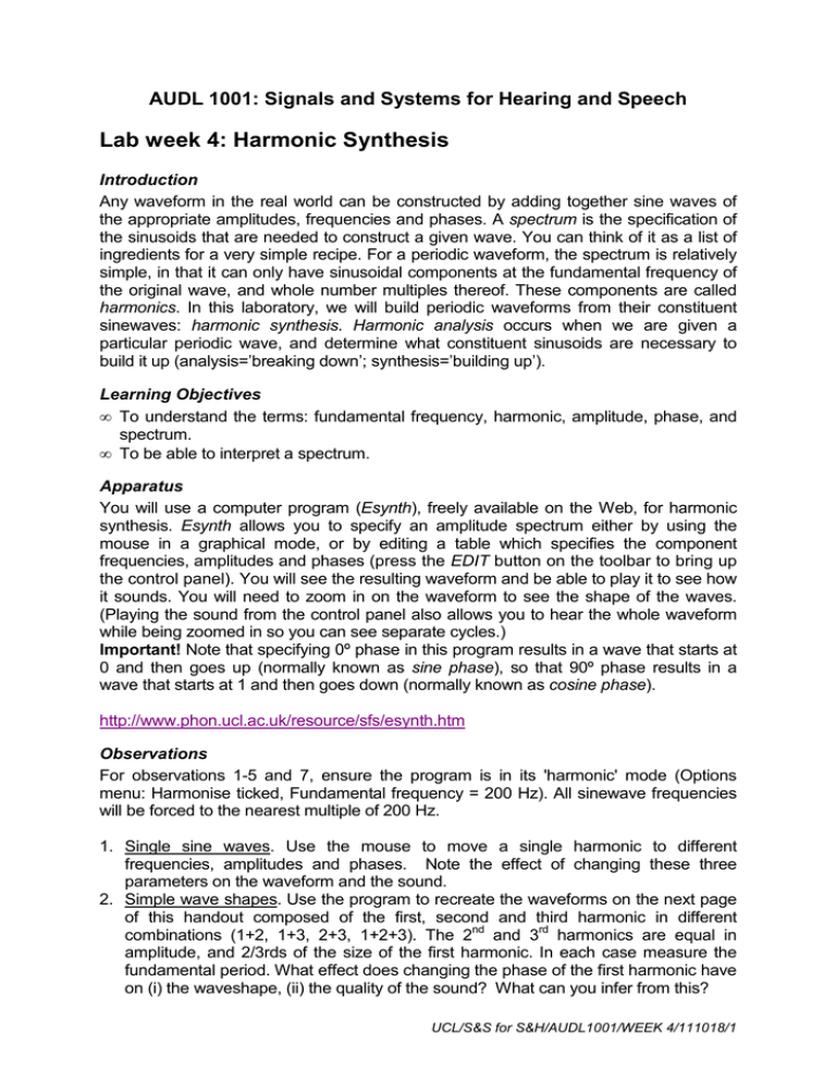 lab handout - harmonic synthesis