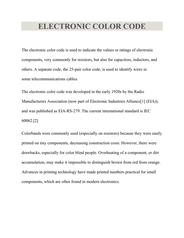 electronic color code
