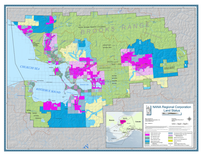NANA Regional Corporation Land Status Map