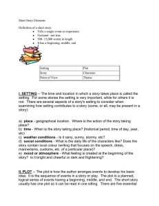 SHORT STORY ELEMENTS