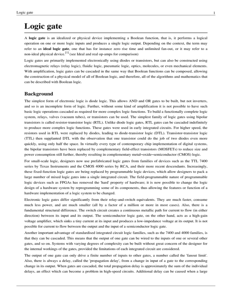 Logic Gates: Boolean Functions, Types & Implementation