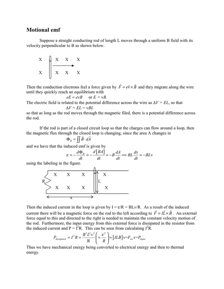 Motional EMF: Induced Current & Energy Conversion