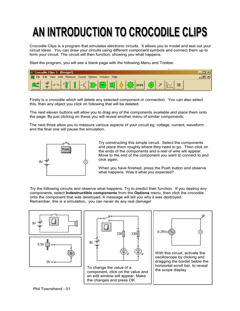 Crocodile Clips: Electronic Circuit Simulation Tutorial