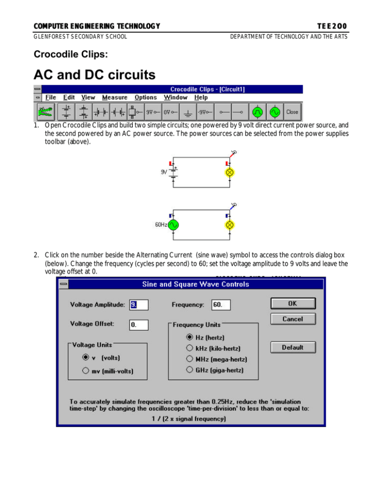 Crocodile Clips Circuit Simulation Lab Worksheet