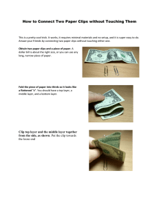 Paper Clip Experiment