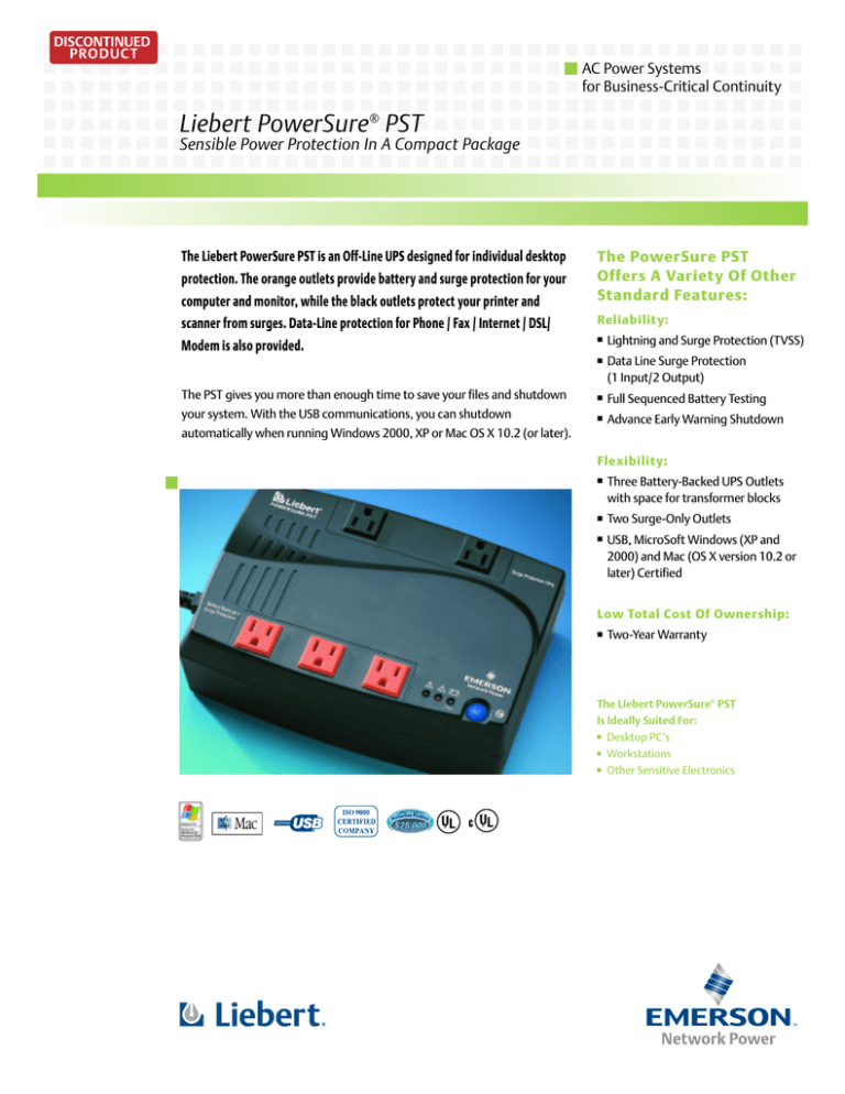 Liebert PowerSure® PST - Emerson Network Power