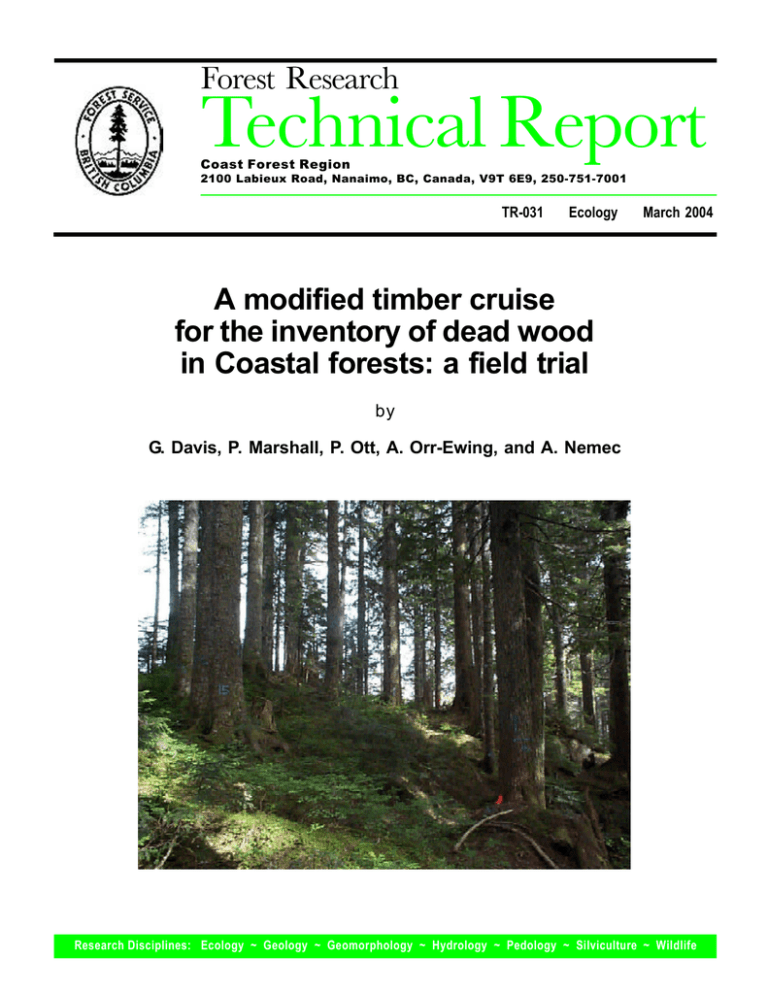 Technical Report Forest Research