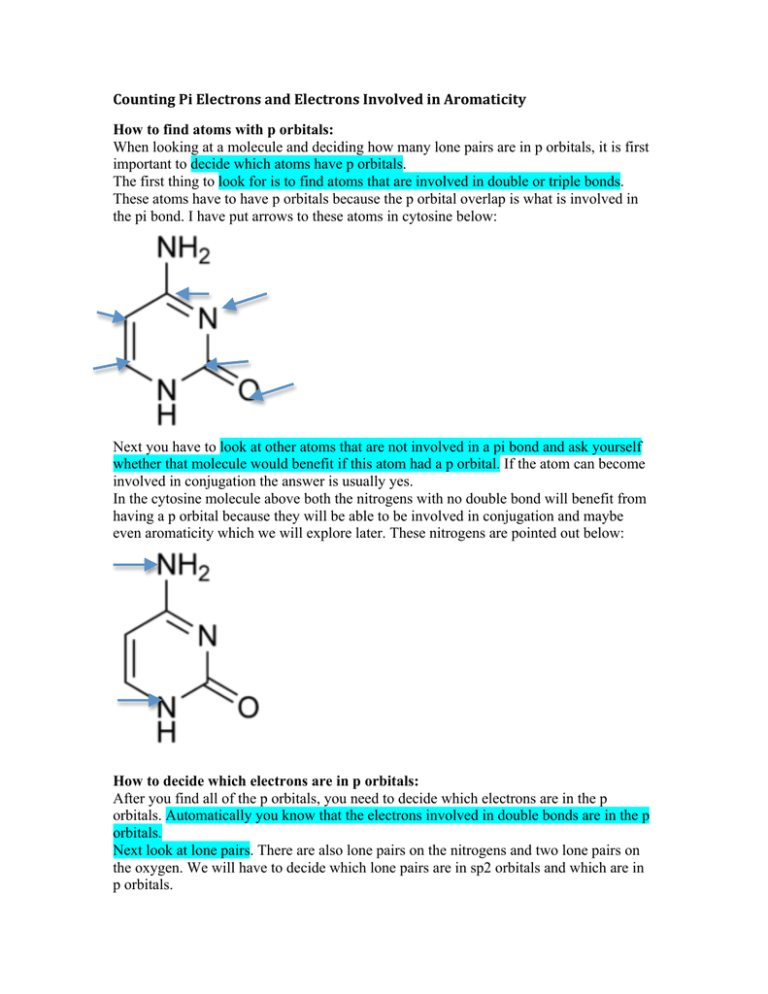 Pi Electrons & Aromaticity: Counting Tutorial