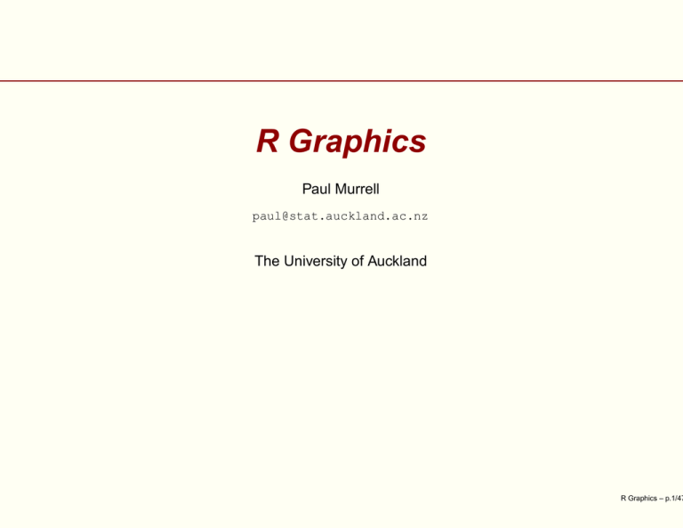 R Graphics - The University of Auckland