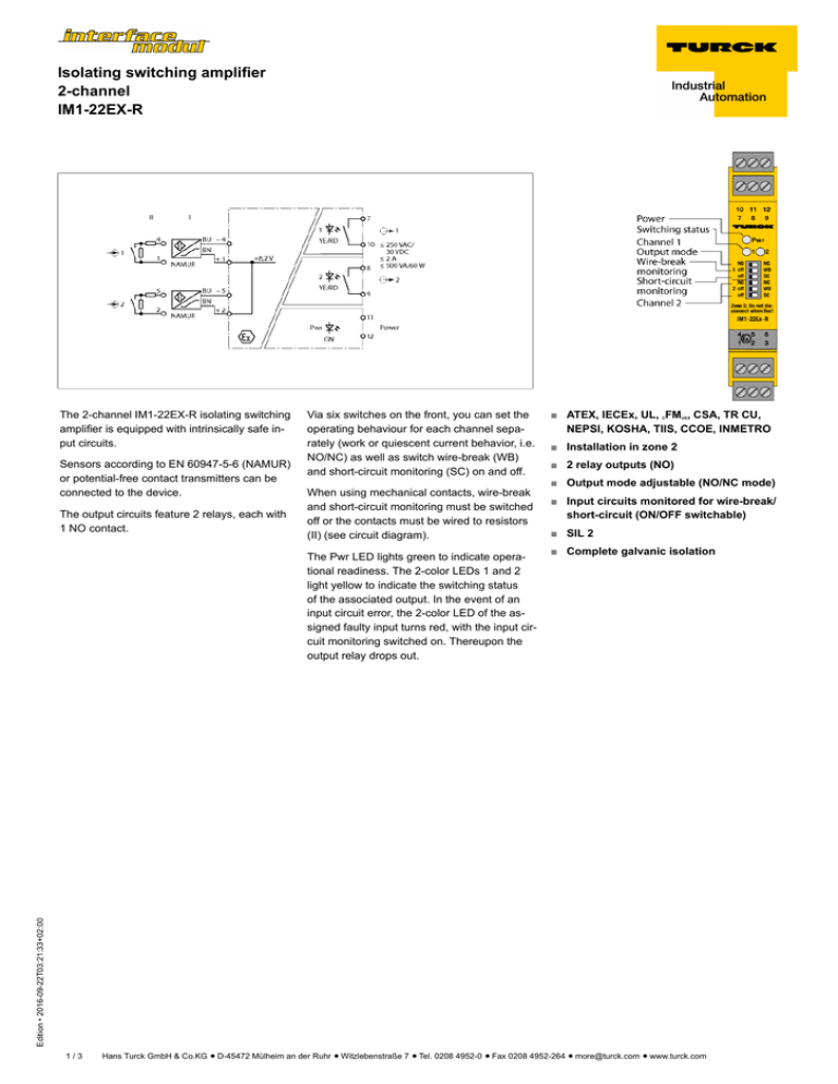 Isolating switching amplifier