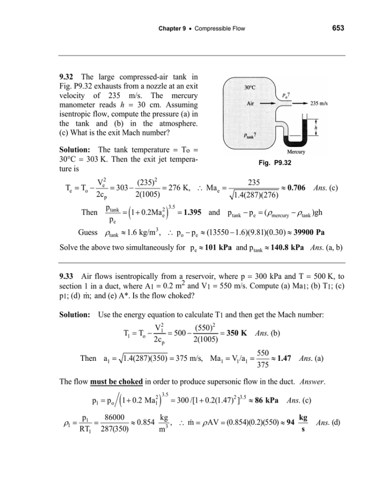 Compressible Flow Solutions | Fluid Mechanics