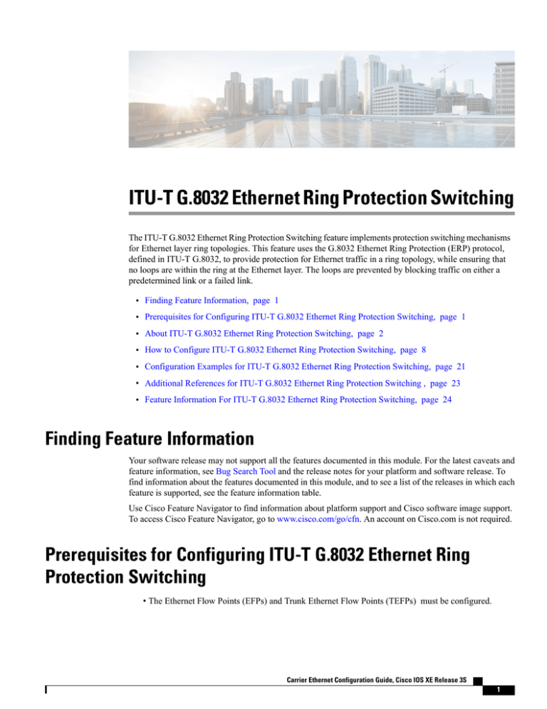 ITU-T G.8032 Ethernet Ring Protection Switching