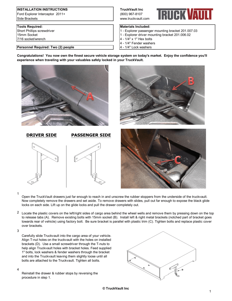 PASSENGER SIDE DRIVER SIDE
