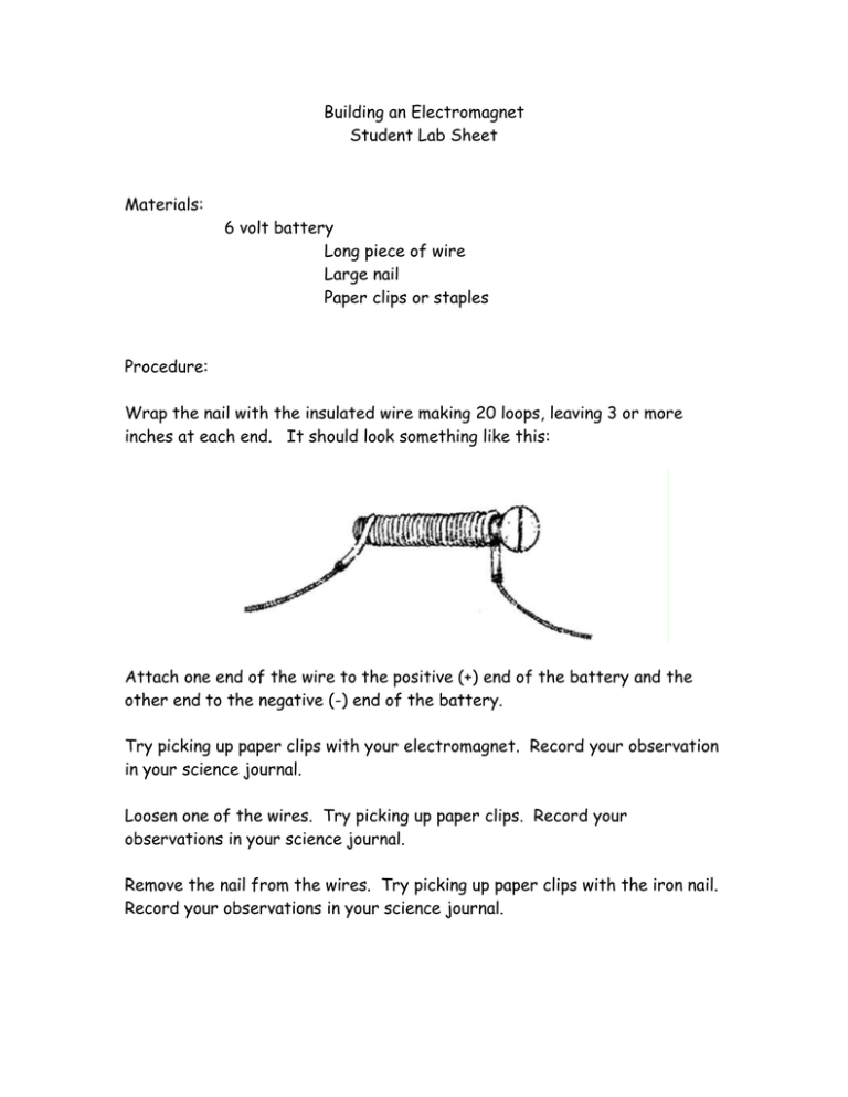 Electromagnet Lab: Build Your Own!