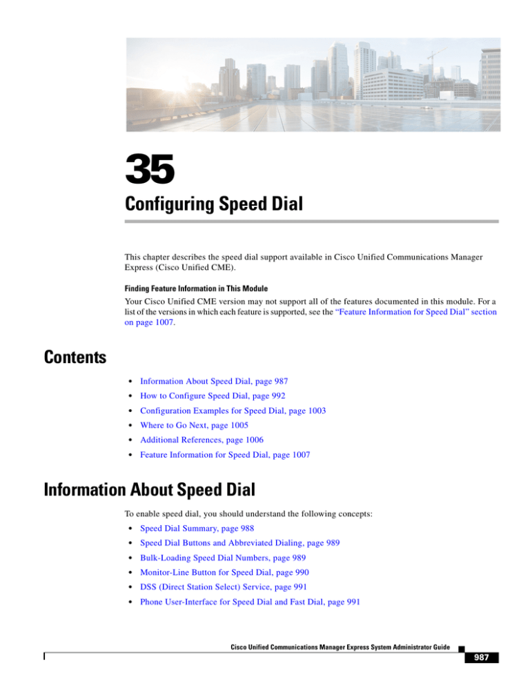 Configuring Speed Dial