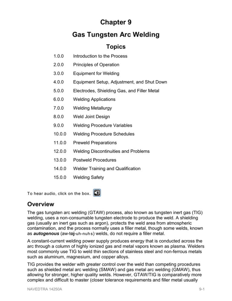 Gas Tungsten Arc Welding (GTAW) Guide