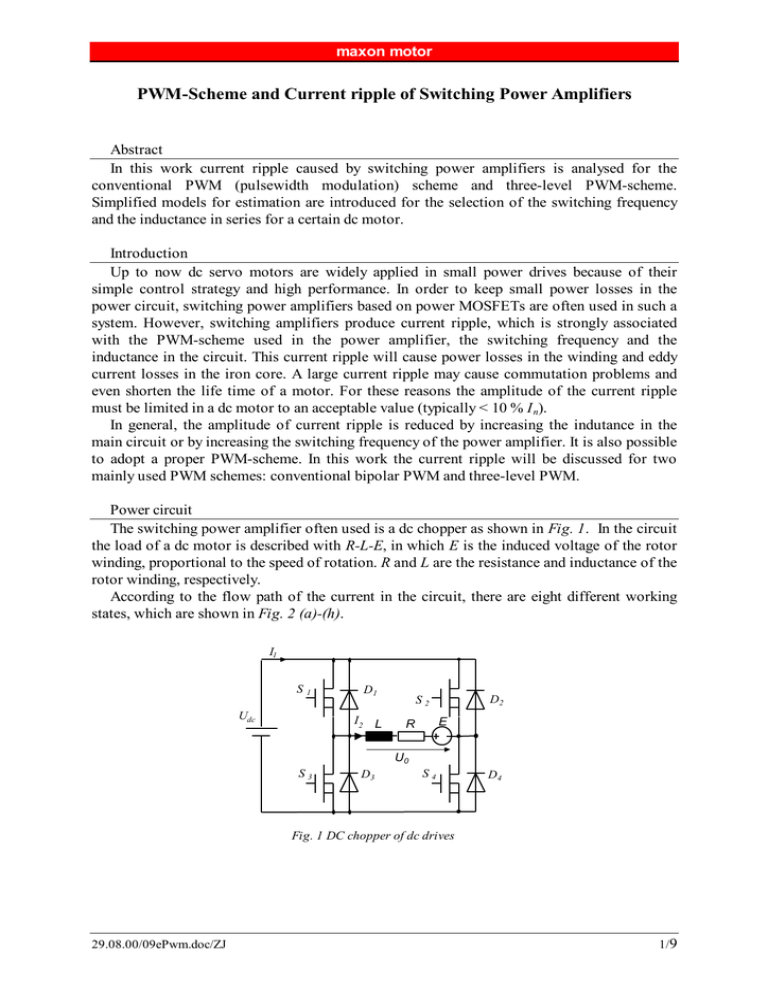 Pwm Scheme And Current Ripple Of Switching Power
