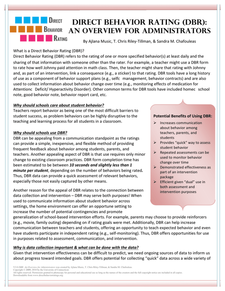 DBR Overview for Administrators