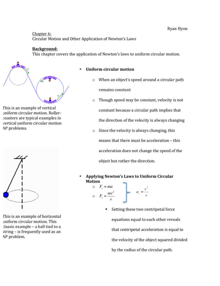 Circular Motion & Newton's Laws: Chapter with Solved Problems