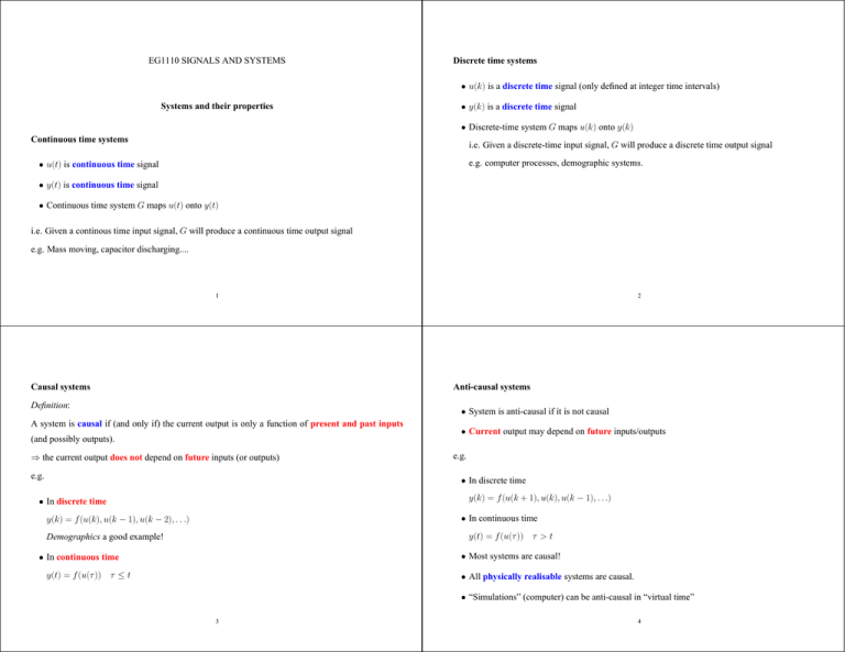 Basic system properties