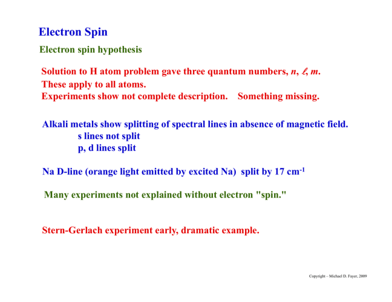 Electron Spin