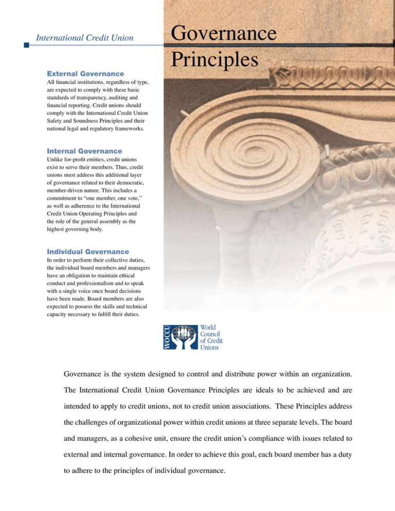Governance Principles