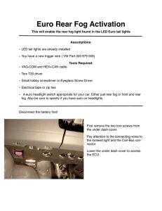 Auto Revitalization Rear Fog Lamp Install Guide