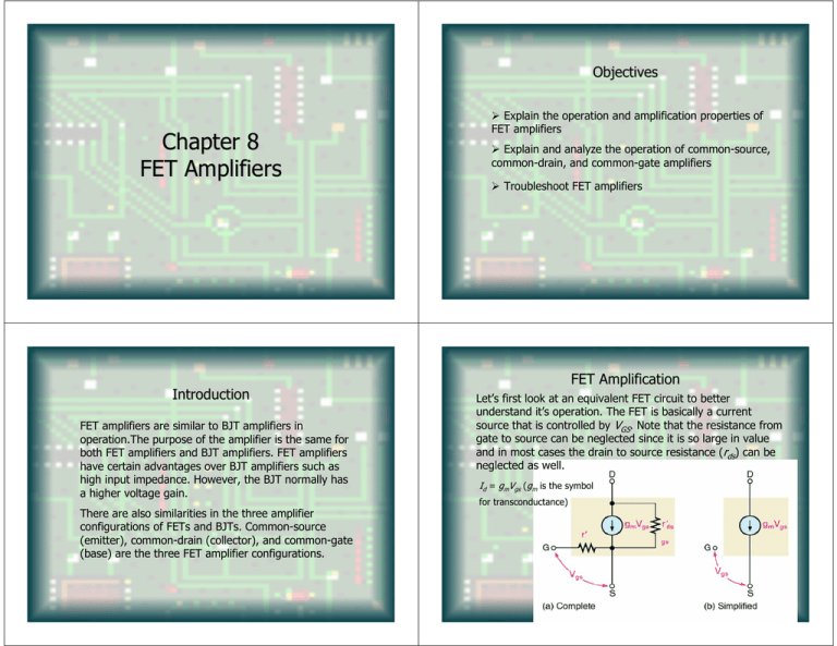 FET Amplifiers: Common-Source, Drain & Gate Analysis