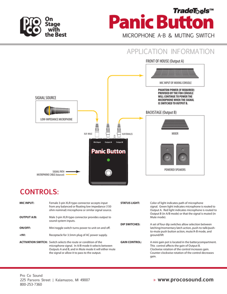 Panic Button - Pro Co Sound