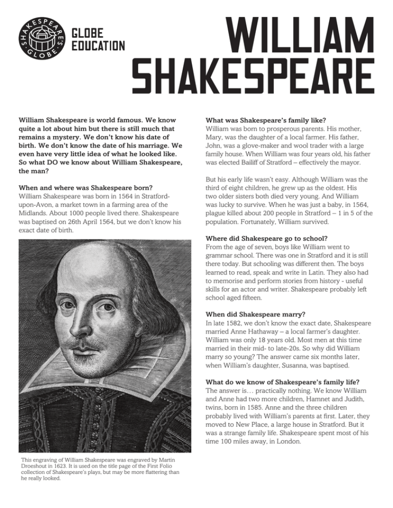 William Shakespeare: Life, Facts, and Resources