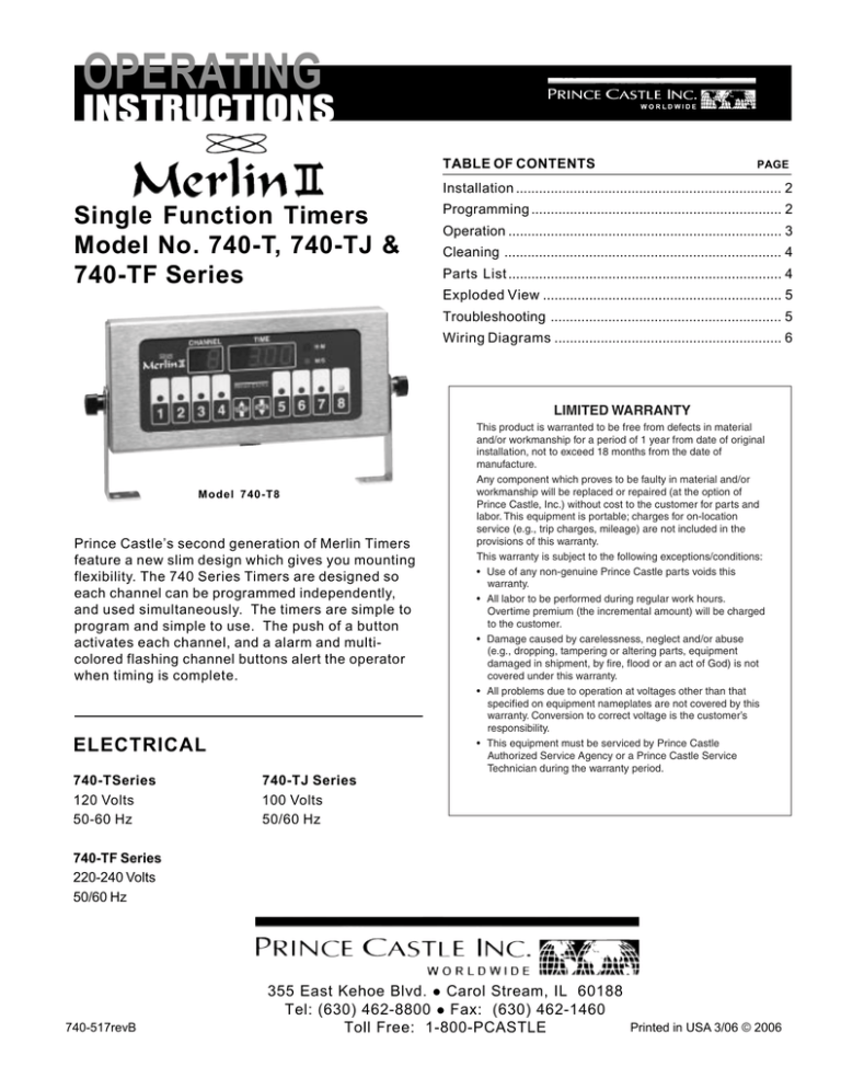 Single Function Timers