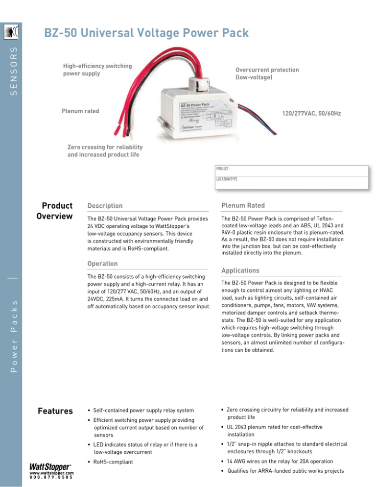 BZ-50 Universal Voltage Power Pack Product Overview