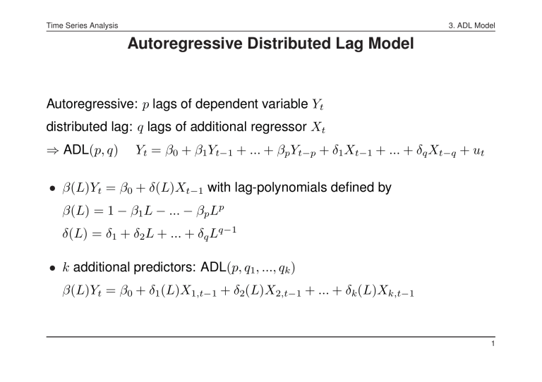 ADL Models: Time Series Analysis & Granger Causality